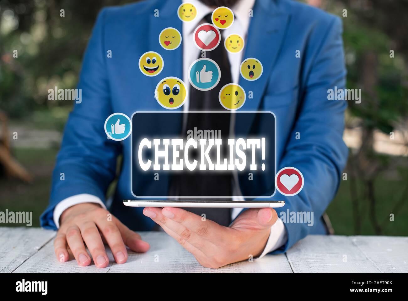 Text sign showing Checklist. Business photo showcasing list items ...
