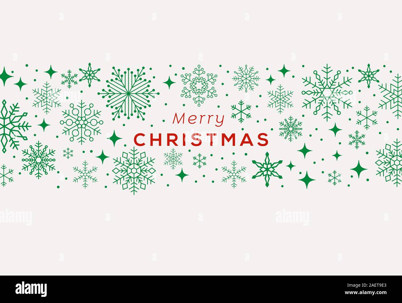Green christmas header snowflakes Stock Vector Images - Alamy