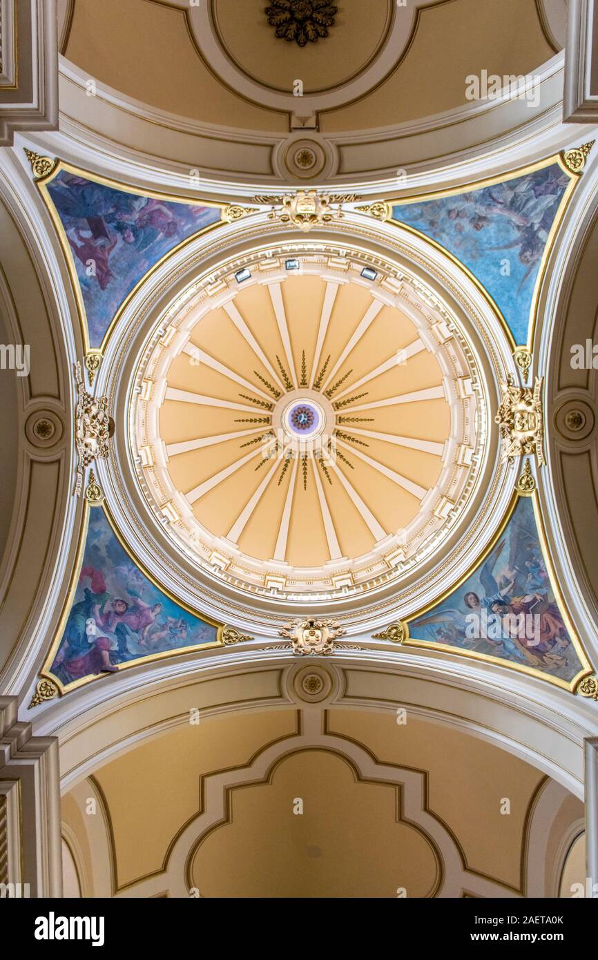Intricate design on the ceiling of the Primatial Cathedral of Bogot ...