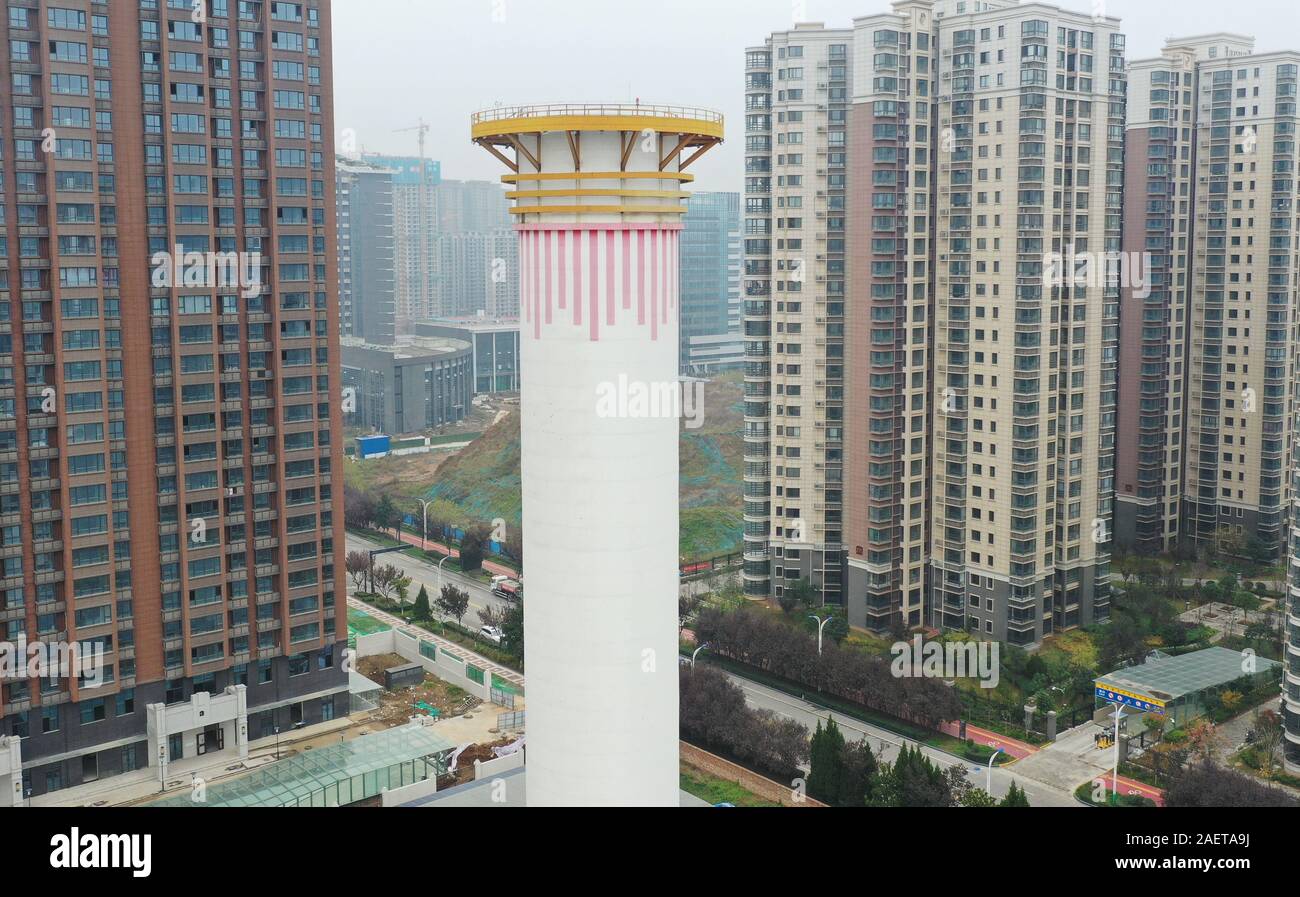 An aerial view of the haze eliminating tower, which is the only one on ...