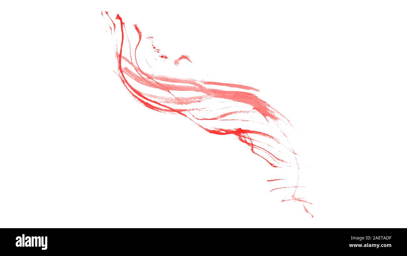 Beautiful red watercolor lines isolated on white background Stock Photo ...