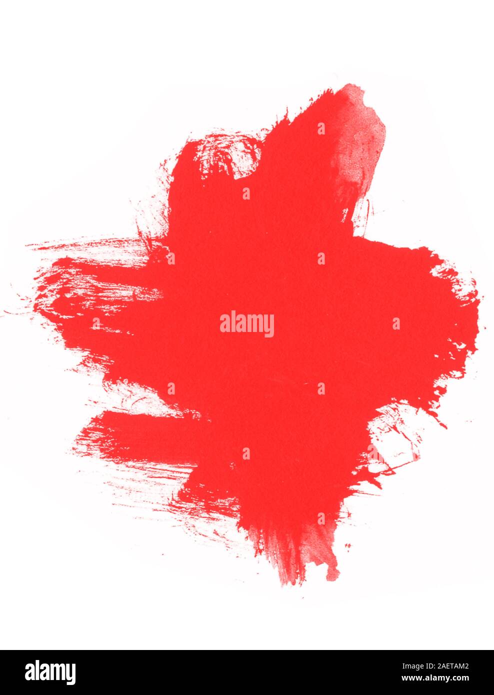 Red watercolor isolated brush for painting Stock Photo - Alamy