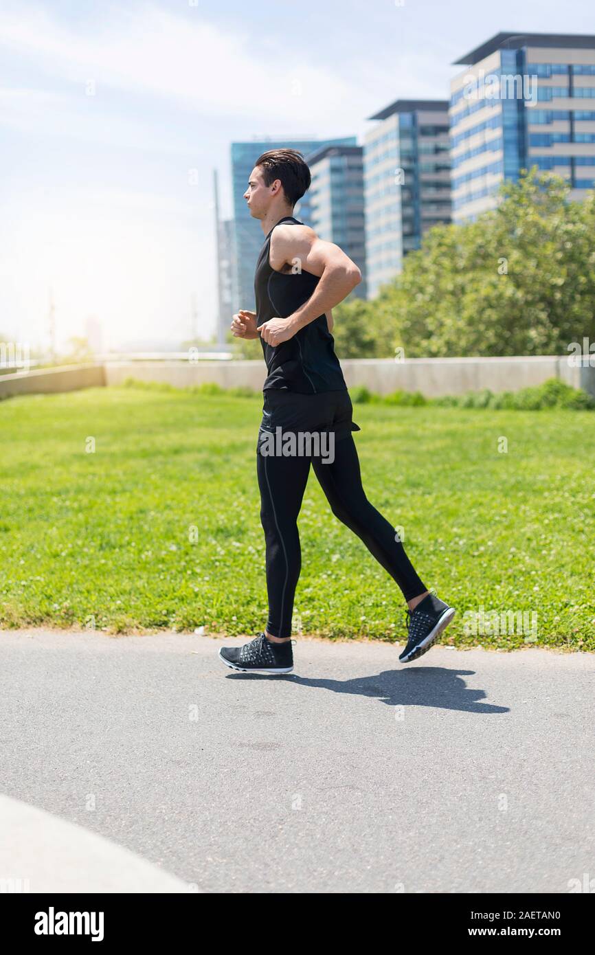 Jogger healthy man male waterfront hi-res stock photography and images ...