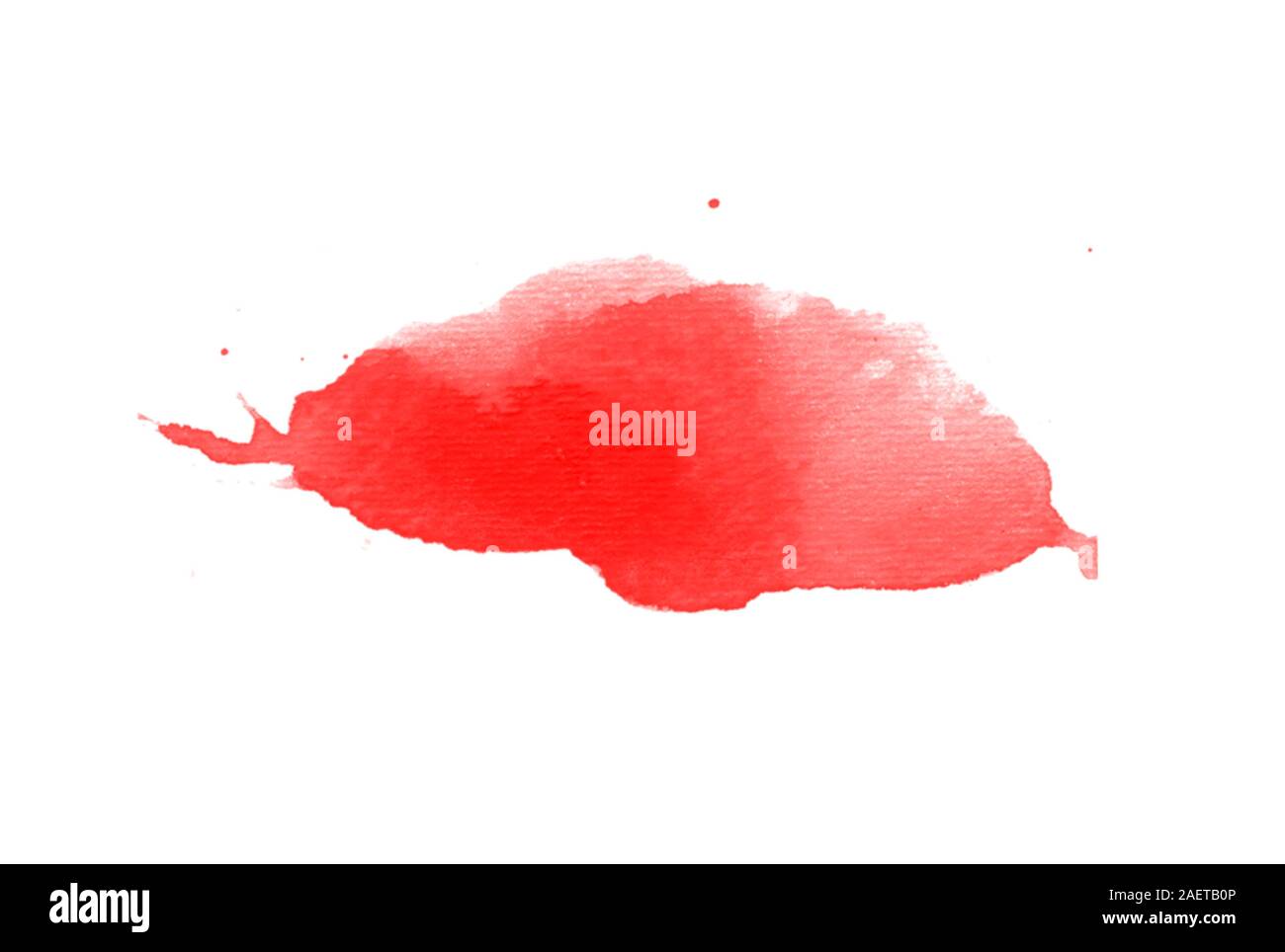 Abstract red watercolor spot isolated on white background Stock Photo ...