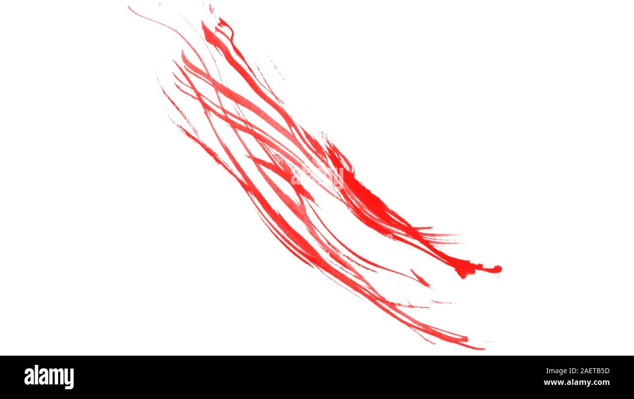 Blood lines brush isolated on white background Stock Photo - Alamy