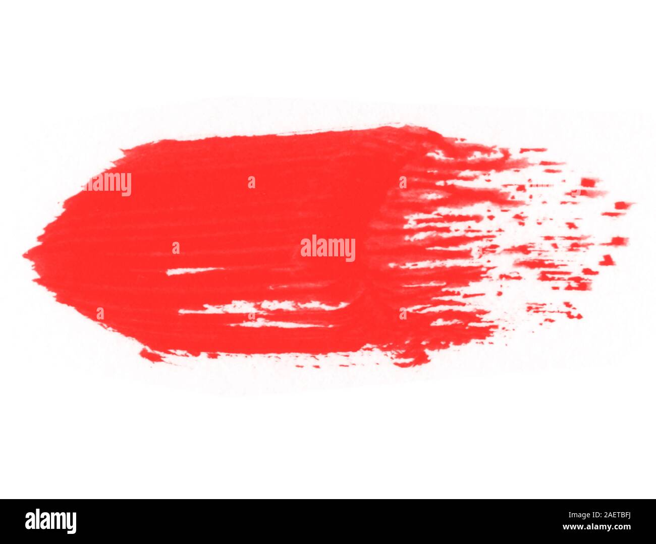 Red paint smear brush. Red paint background Stock Photo - Alamy