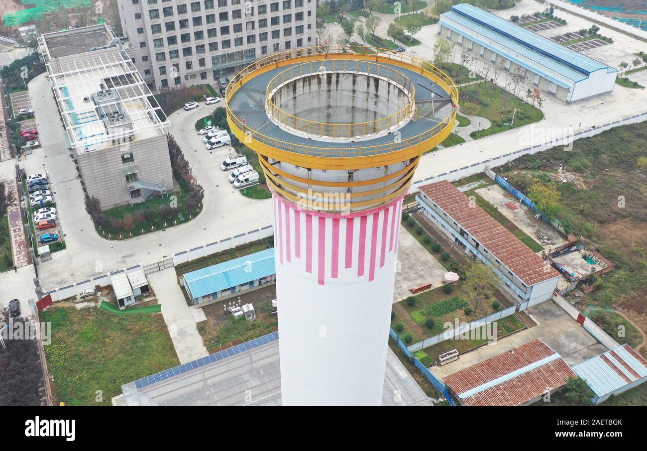 An aerial view of the haze eliminating tower, which is the only one on ...