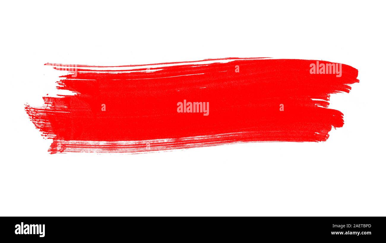 Red brush stroke Cut Out Stock Images & Pictures - Alamy