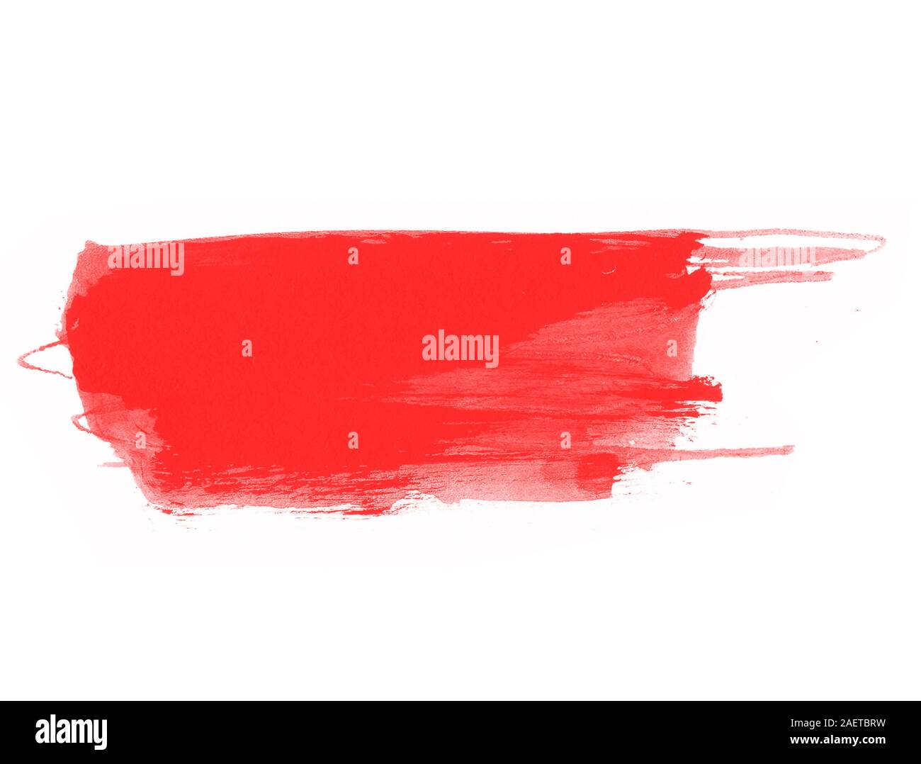 Abstract red watercolor smear isolated on white background Stock Photo ...