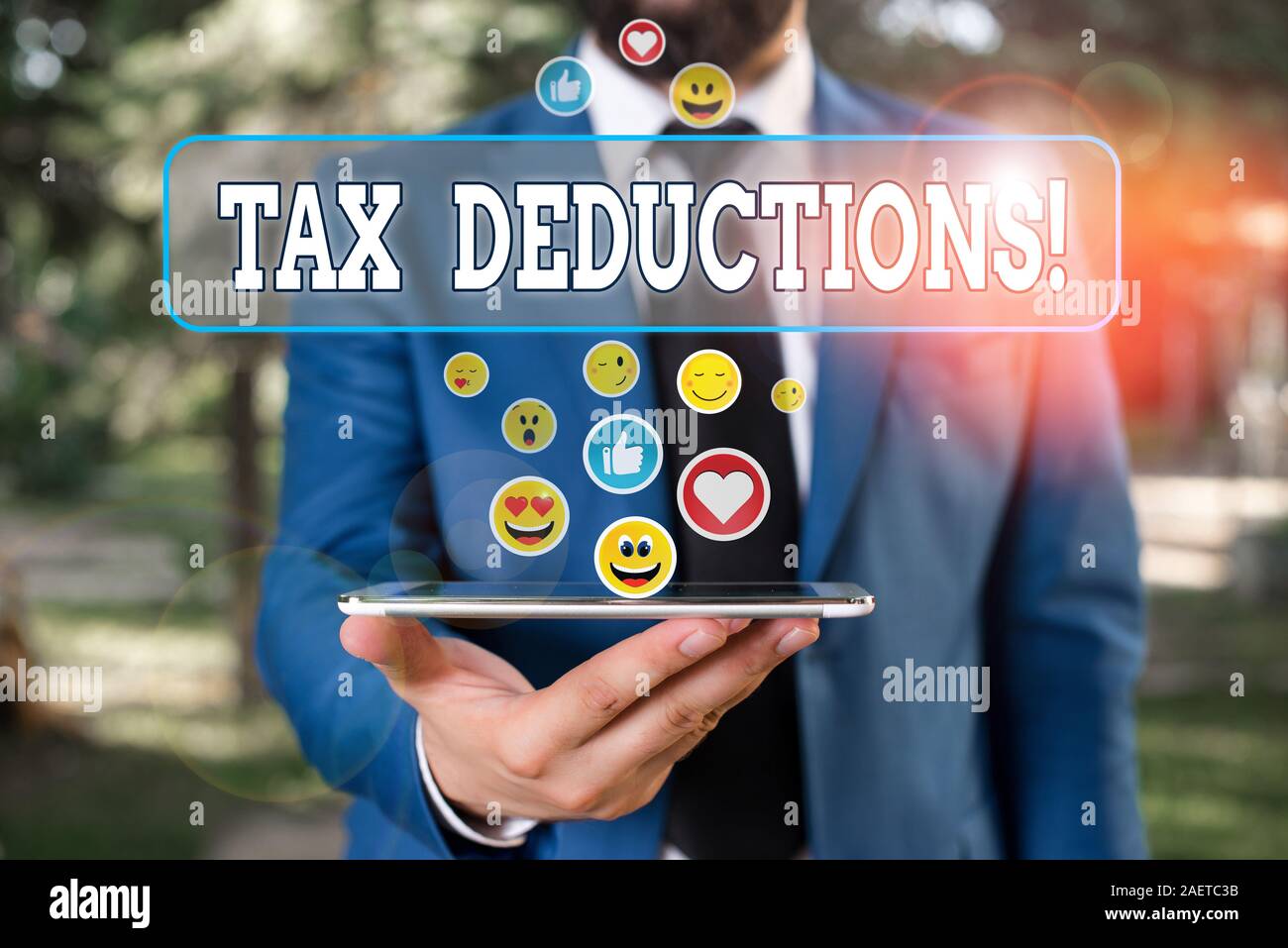 Text sign showing Tax Deductions. Business photo showcasing reduction ...