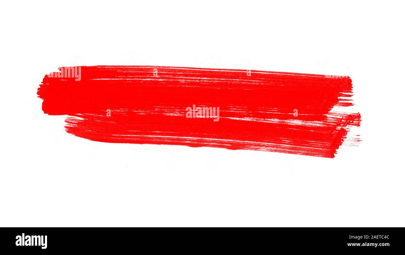 Red paint line isolated on white background Stock Photo - Alamy