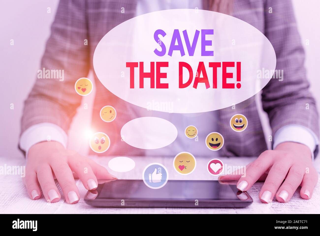 Word writing text Save The Date. Business photo showcasing remember not schedule anything else ...