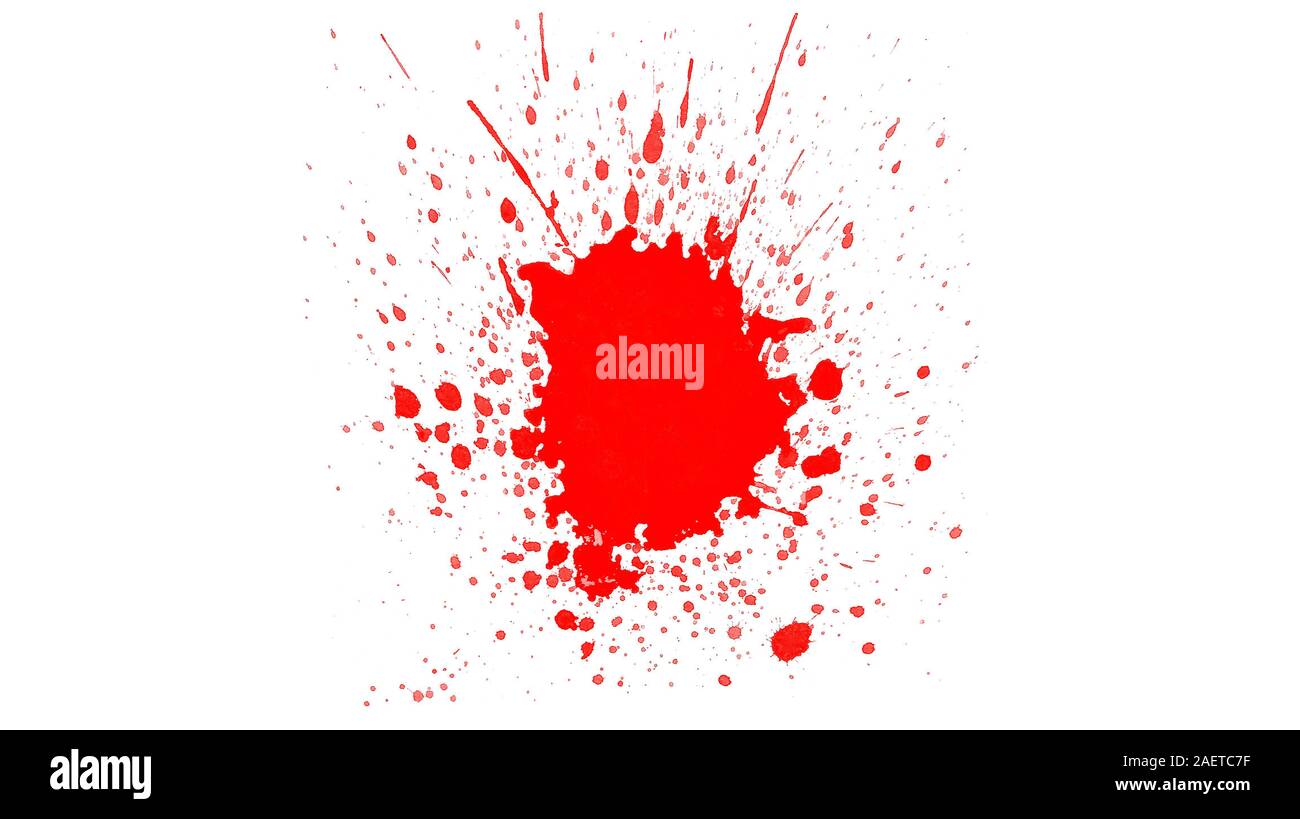 Abstract red paint splash isolated on white. Red paint brushes Stock ...