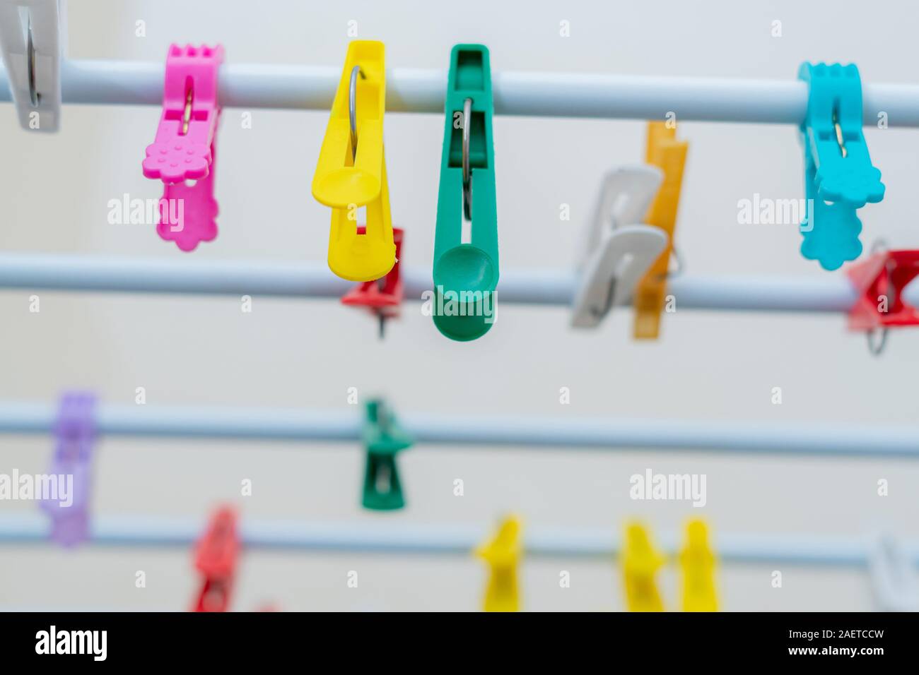 Colorful laundry pins on hi-res stock photography and images - Alamy