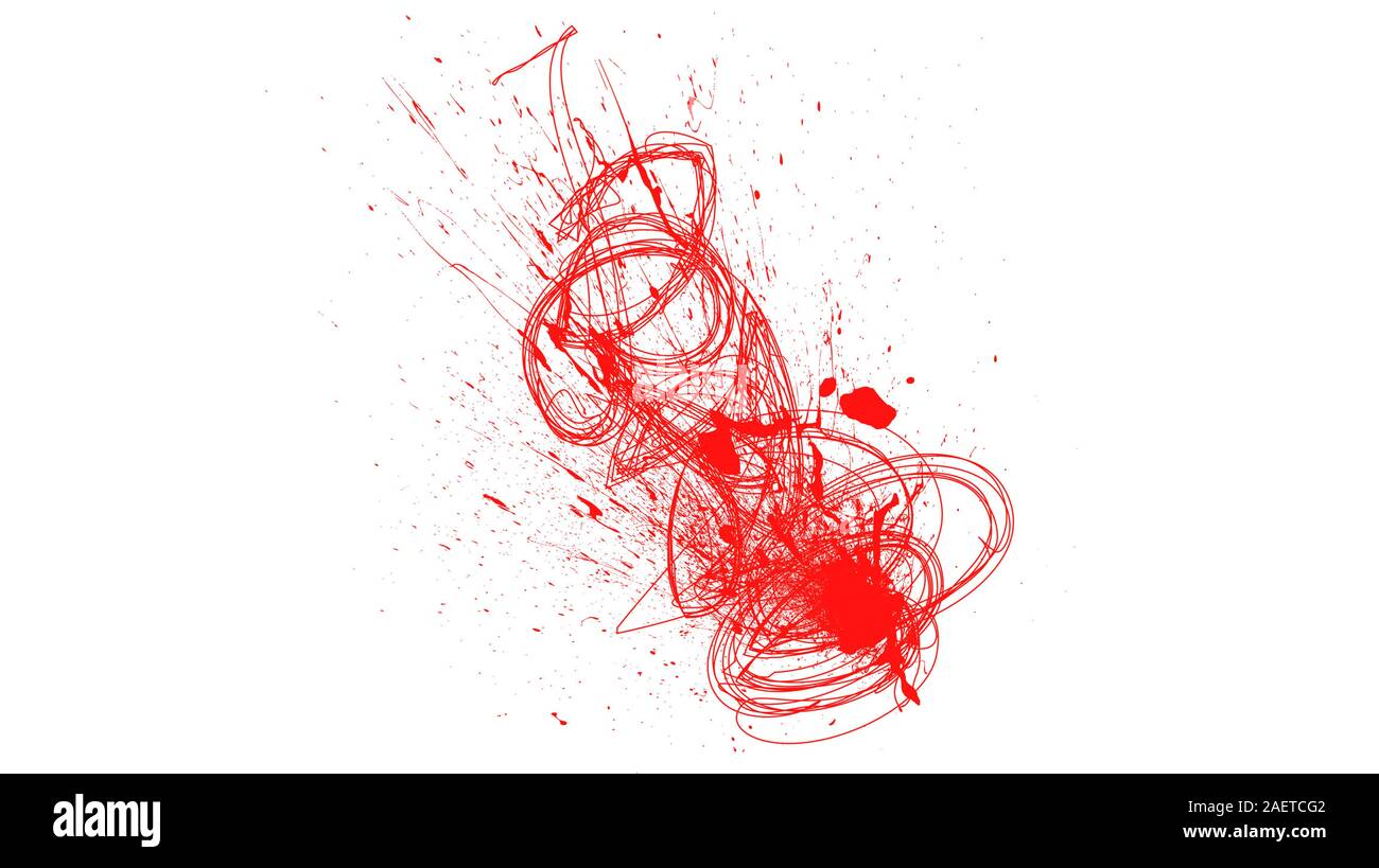 Abstract paint splash background. Red paint brush Stock Photo - Alamy