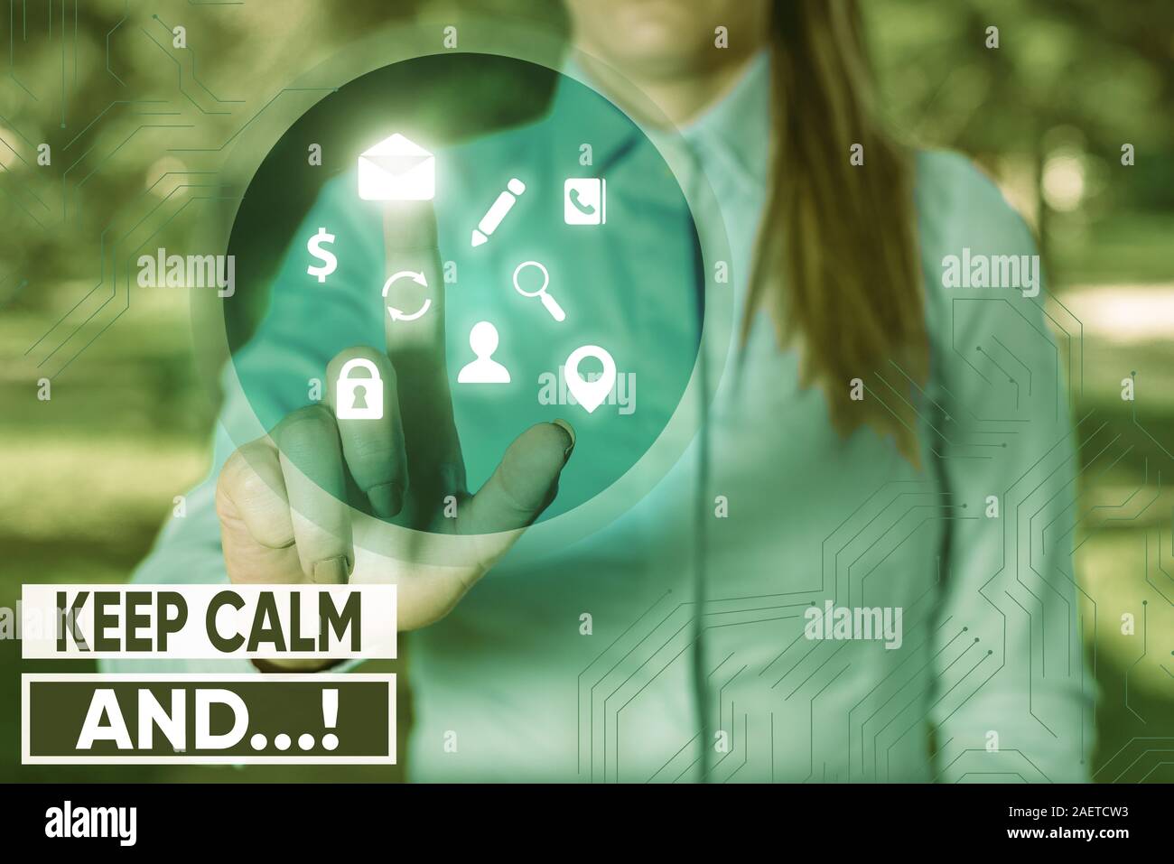 Writing note showing Keep Calm And. Business concept for motivational ...