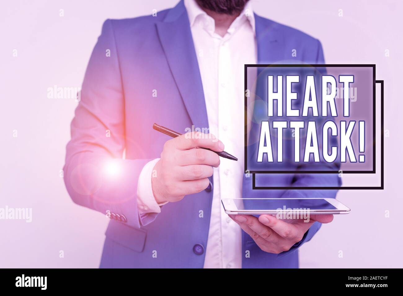 Handwriting text writing Heart Attack. Conceptual photo sudden ...