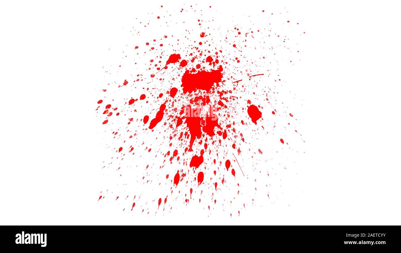 Abstract red watercolor splash isolated on white background Stock Photo ...