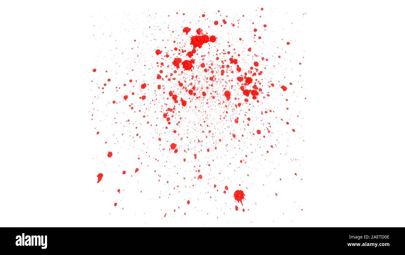 Red blood drops isolated on white Stock Photo - Alamy