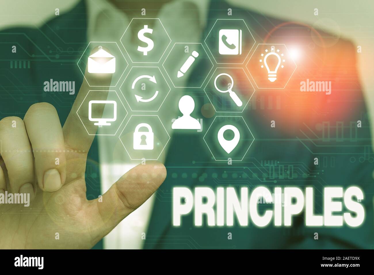 Handwriting text writing Principles. Conceptual photo fundamental truth ...