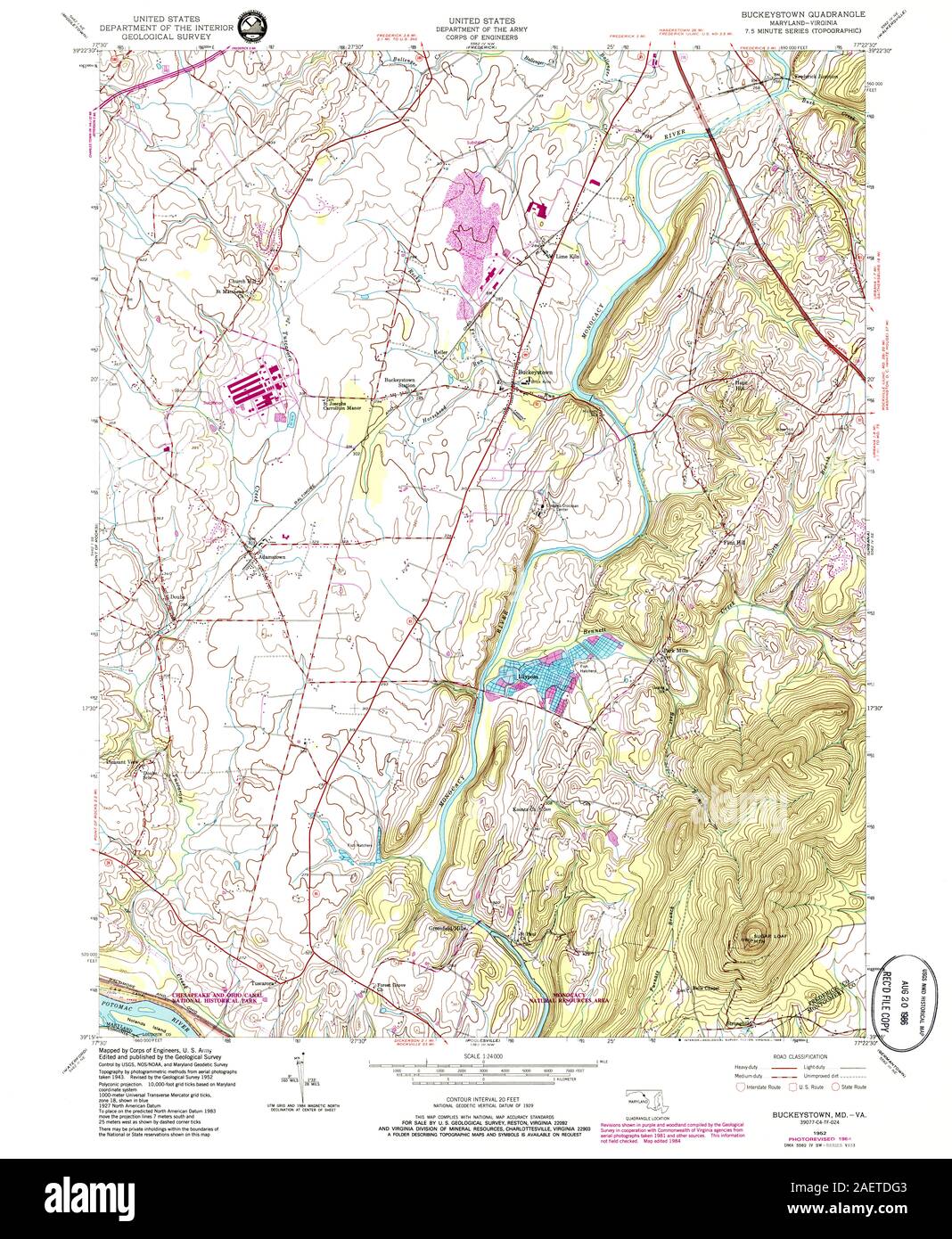 1952 maps hi-res stock photography and images - Alamy