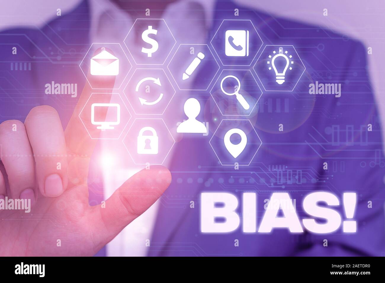 Handwriting text writing Bias. Conceptual photo inclination or ...