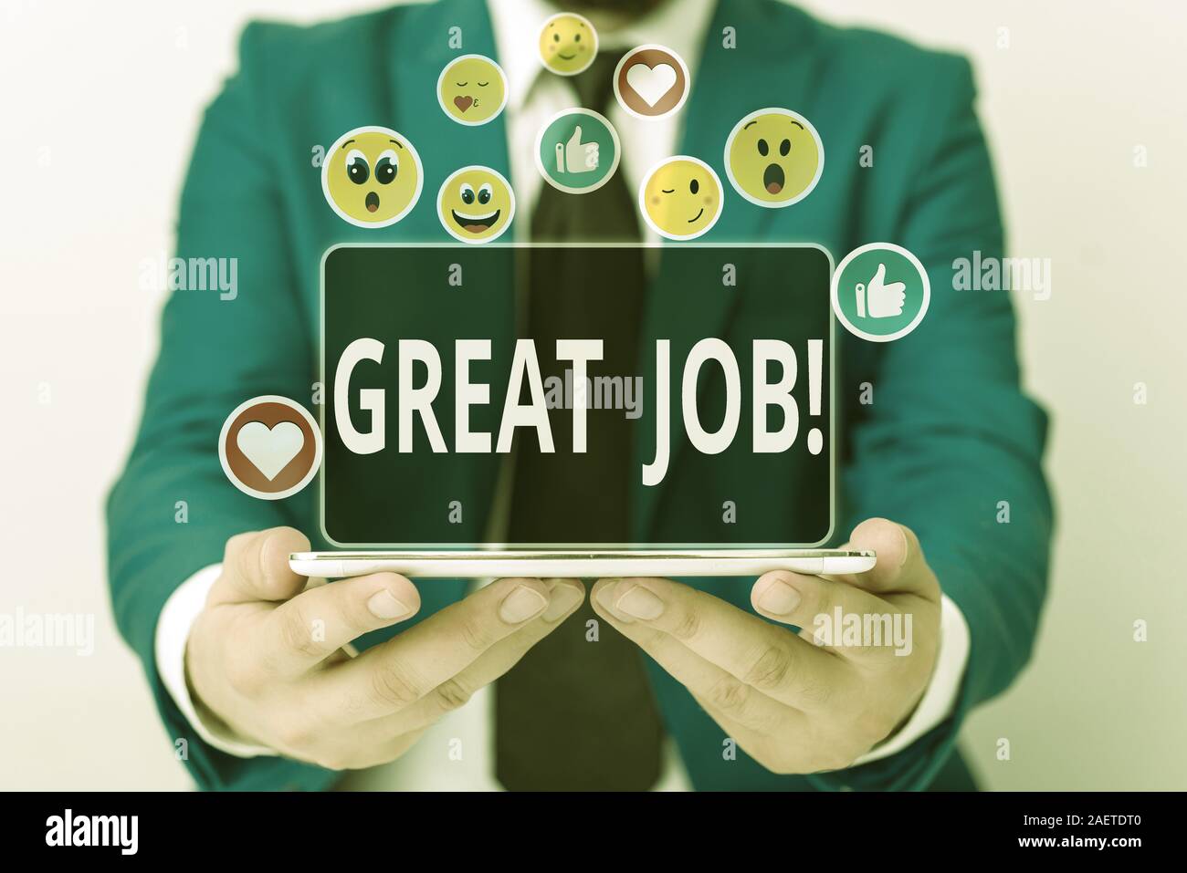 Writing note showing Great Job. Business concept for used praising someone for something they ...