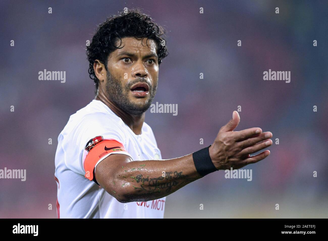 Brazilian football player Givanildo Vieira de Sousa, known as Hulk, of Shanghai SIPG F.C. reacts ...