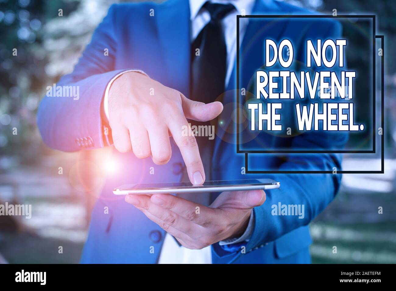 Conceptual hand writing showing Do Not Reinvent The Wheel. Concept ...