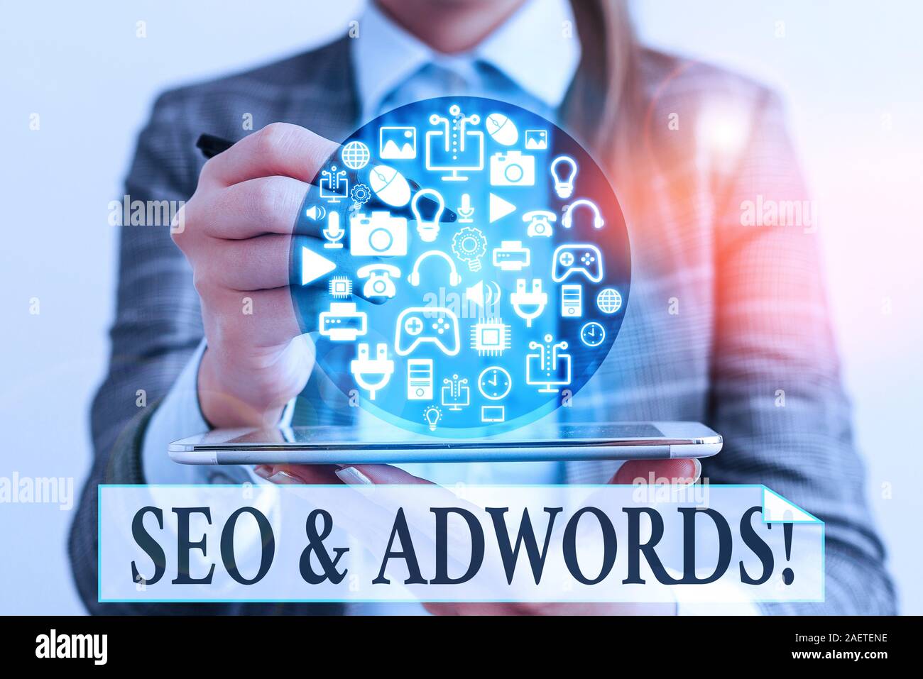 Word writing text Seo And Adwords. Business photo showcasing they are ...