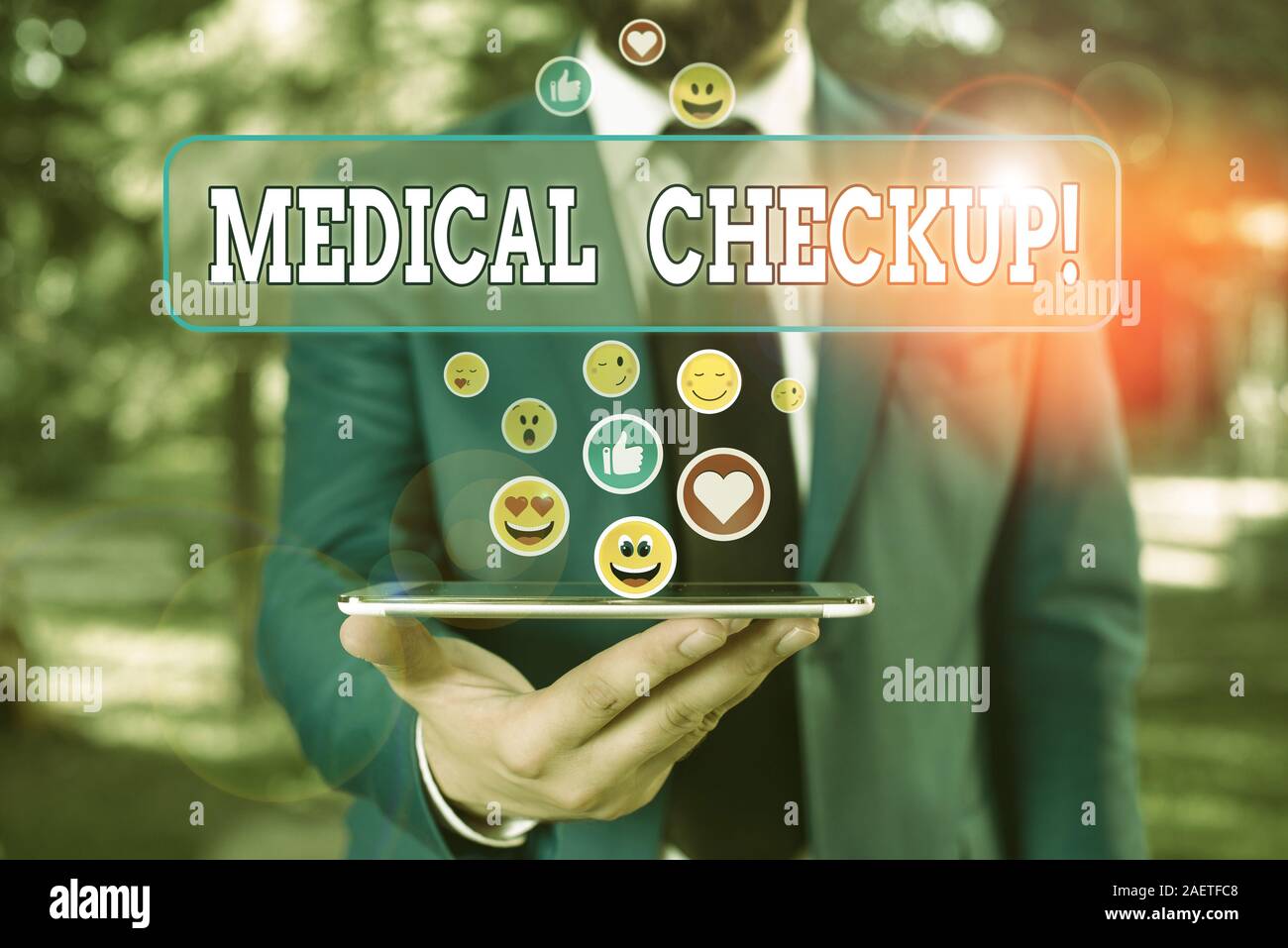 Text sign showing Medical Checkup. Business photo showcasing thorough ...