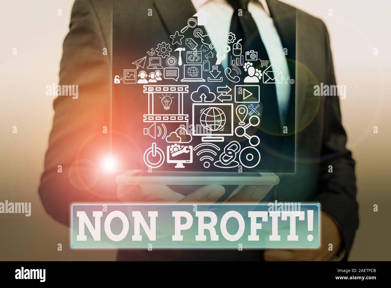 Writing note showing Non Profit. Business concept for not making or ...