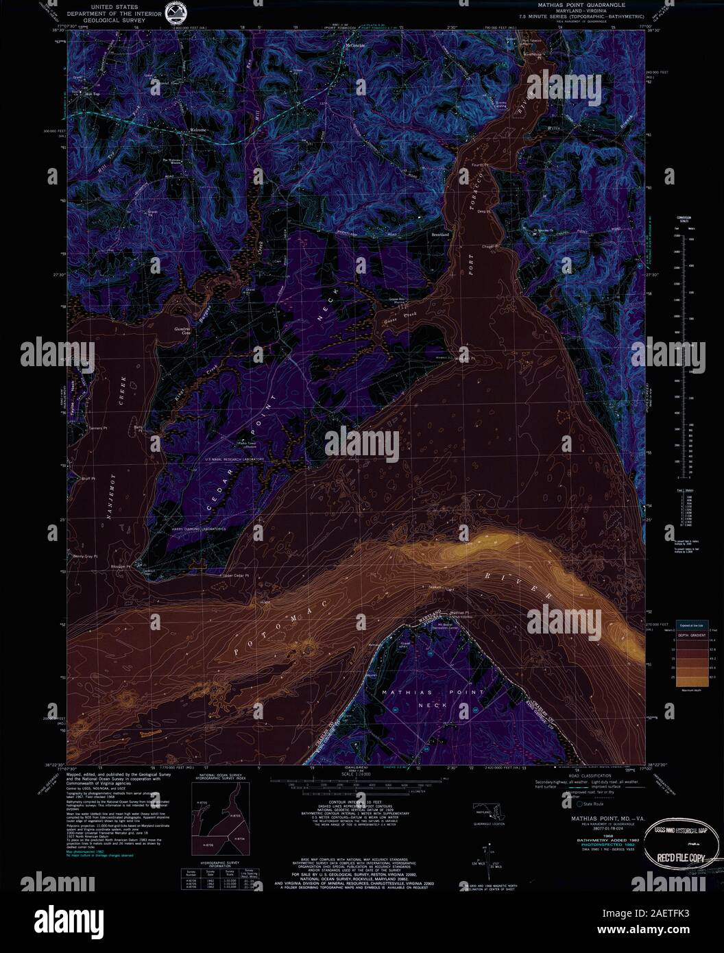 MD Mathias Point 256577 1982 24000 Inverted Stock Photo - Alamy