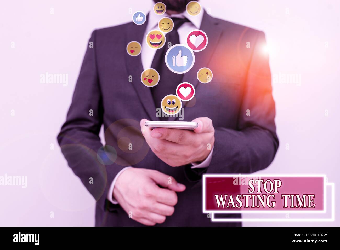 Stop wasting time sign hi-res stock photography and images - Alamy