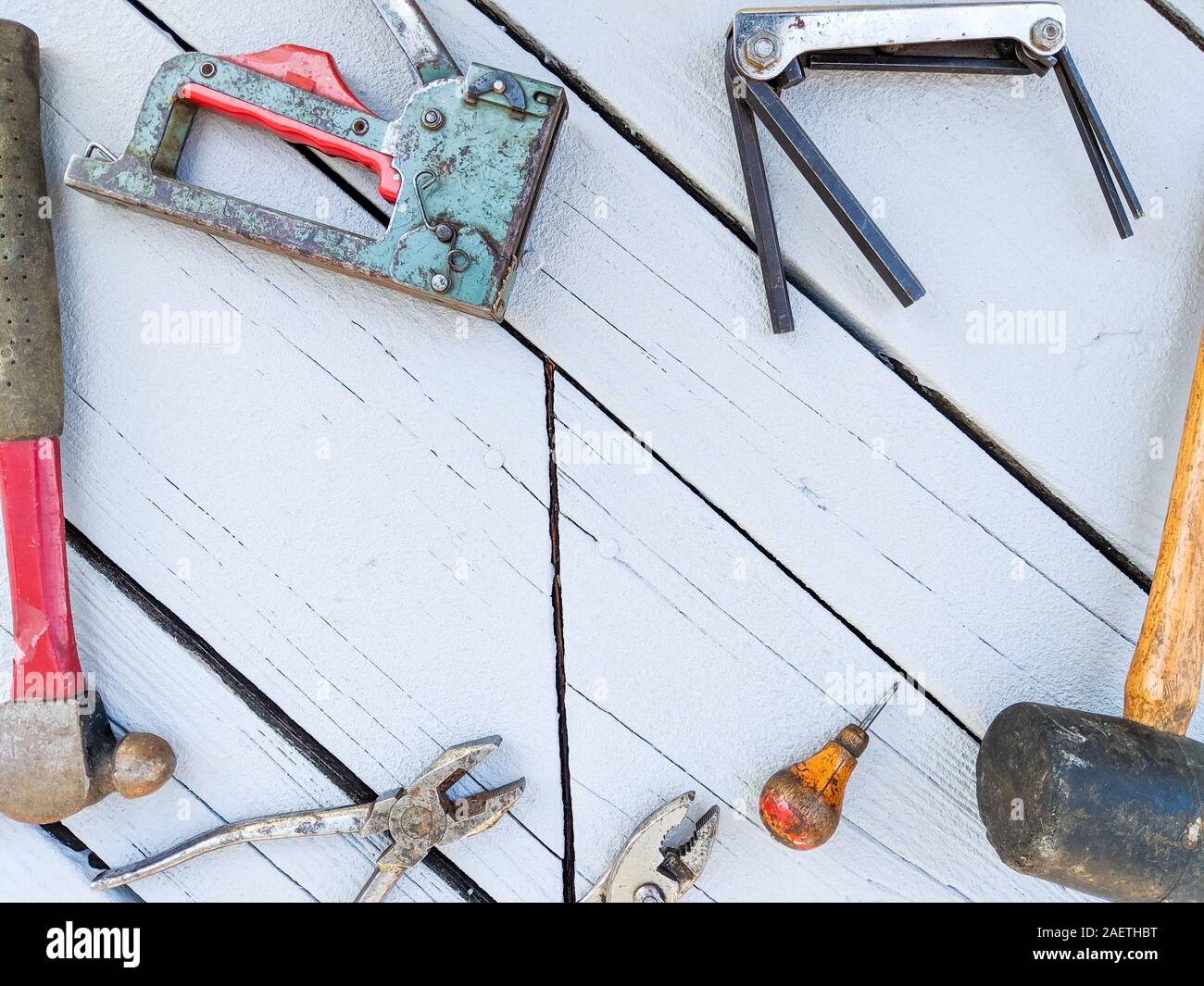 Old fashioned tools hi-res stock photography and images - Alamy