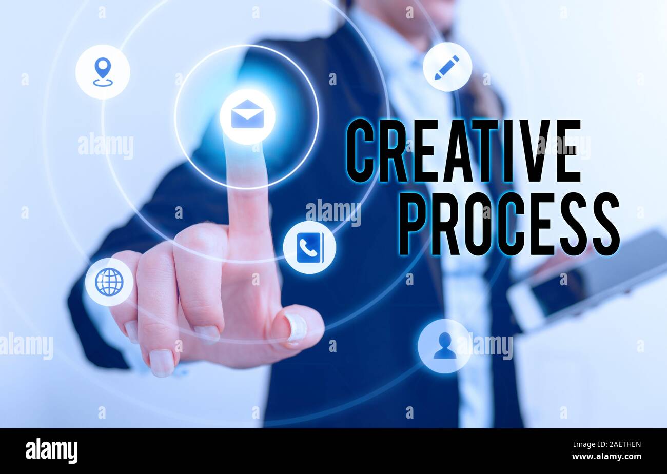 Handwriting text Creative Process. Conceptual photo process of ...