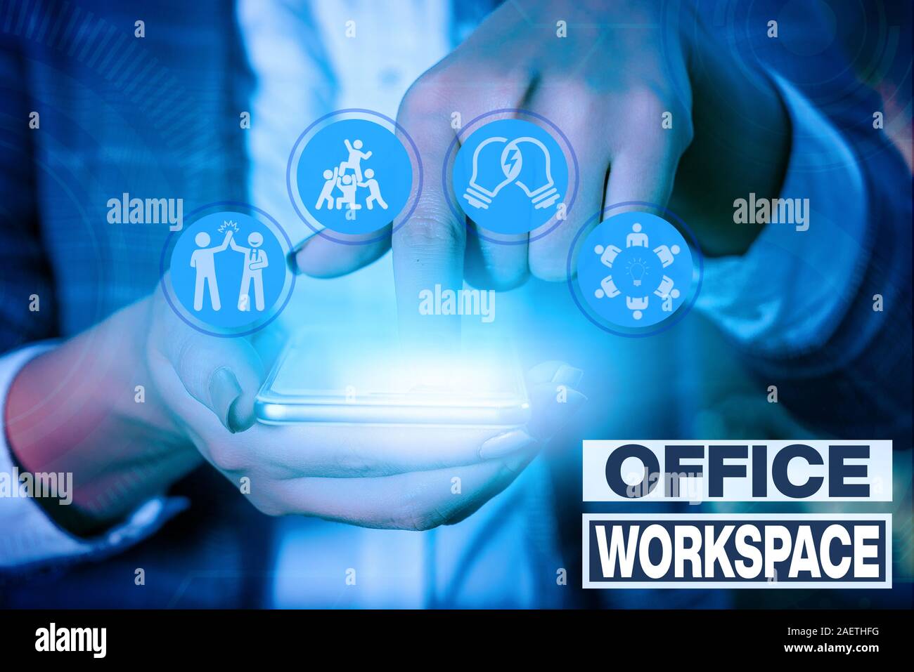 Writing note showing Office Workspace. Business concept for any ...