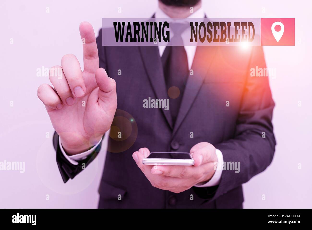 Writing note showing Warning Nosebleed. Business concept for caution on ... Writing note showing Warning Nosebleed. Business concept for caution on ...