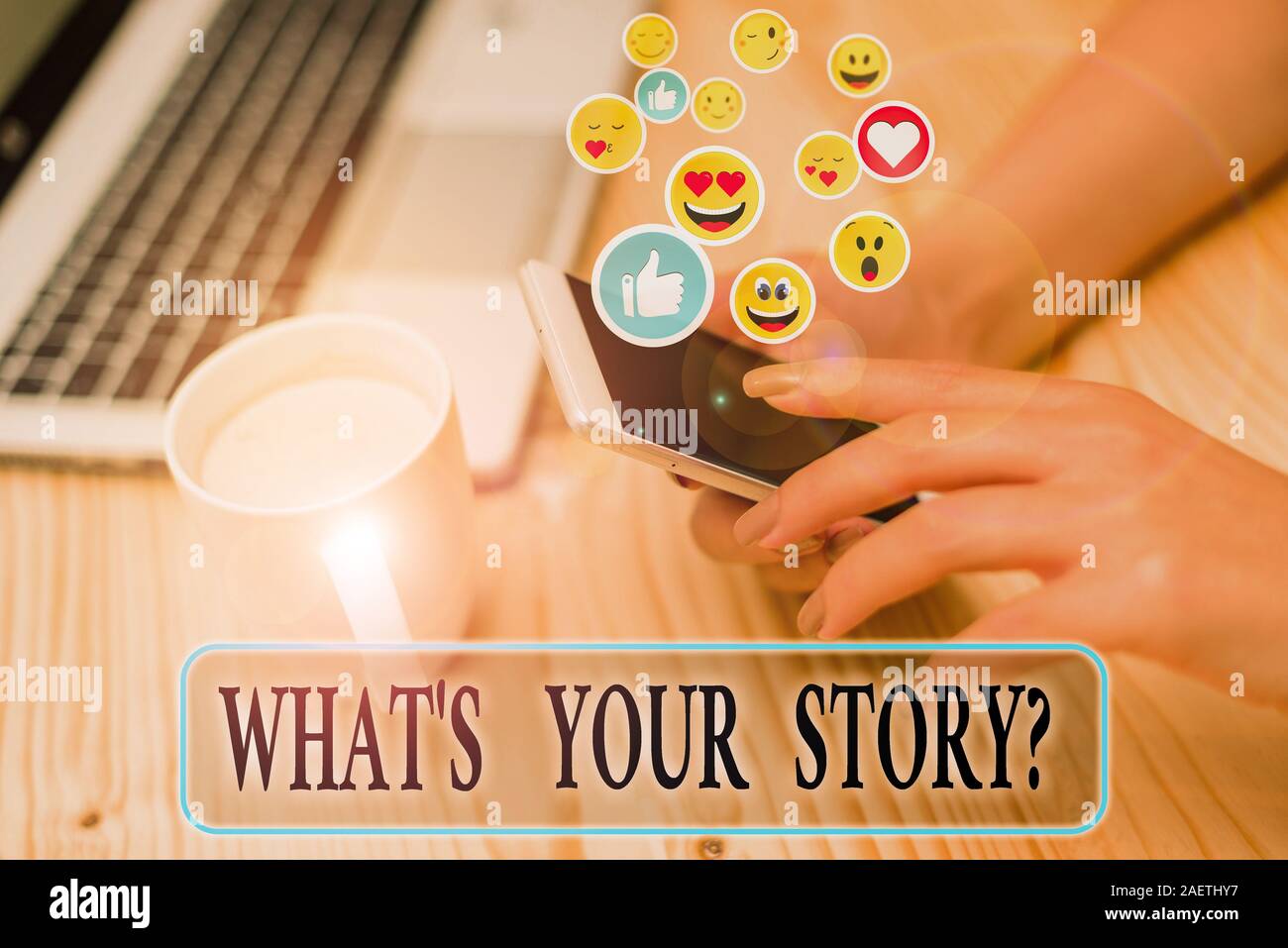 Writing note showing What S Is Your Story question. Business concept ...