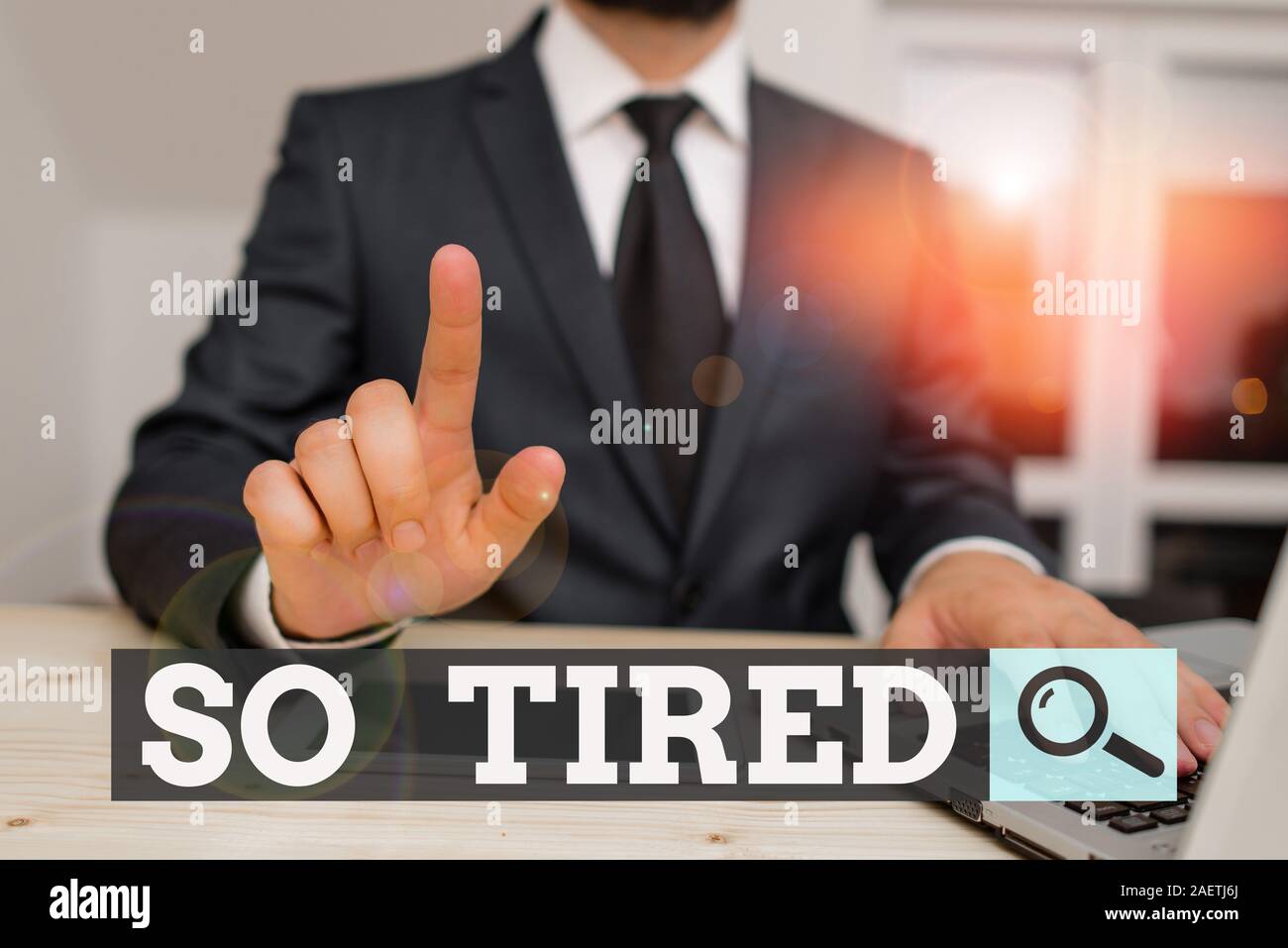 Conceptual hand writing showing So Tired. Concept meaning drained of ...