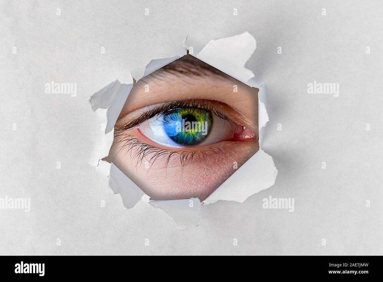 Torn paper hole hi-res stock photography and images - Alamy