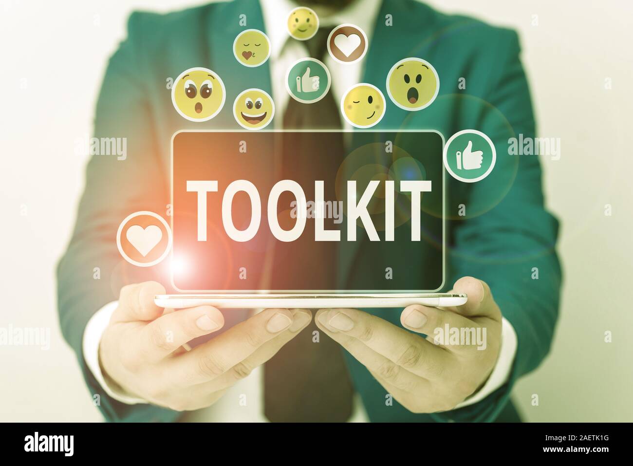 Writing note showing Toolkit. Business concept for set of tools kept in ...