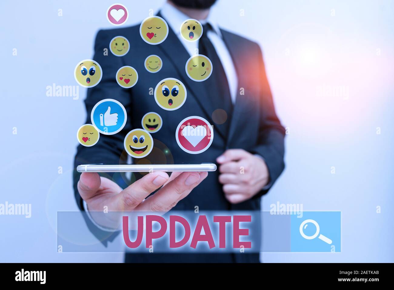 Text sign showing Update. Business photo showcasing by adding new ...