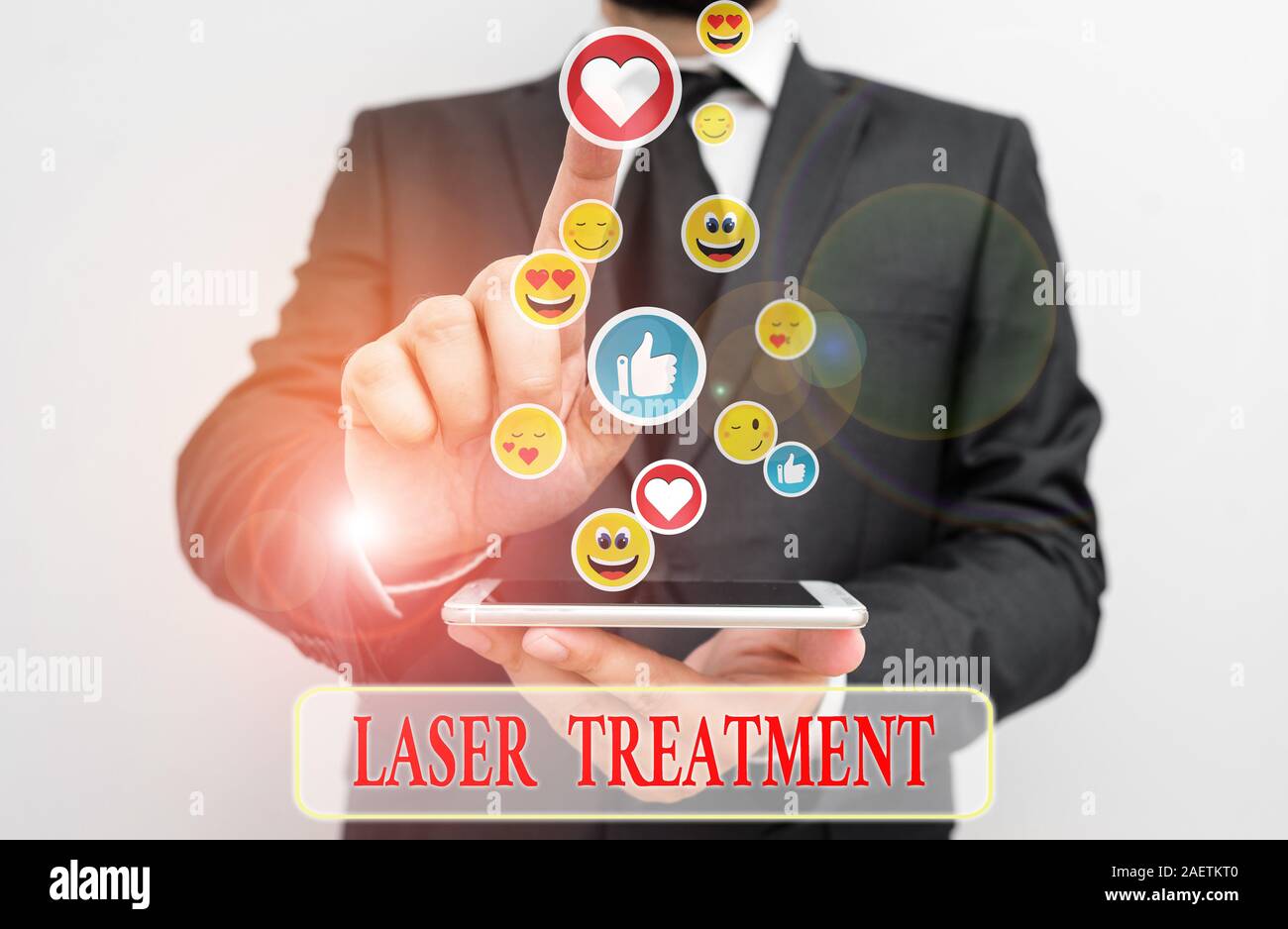 Writing note showing Laser Treatment. Business concept for any of ...