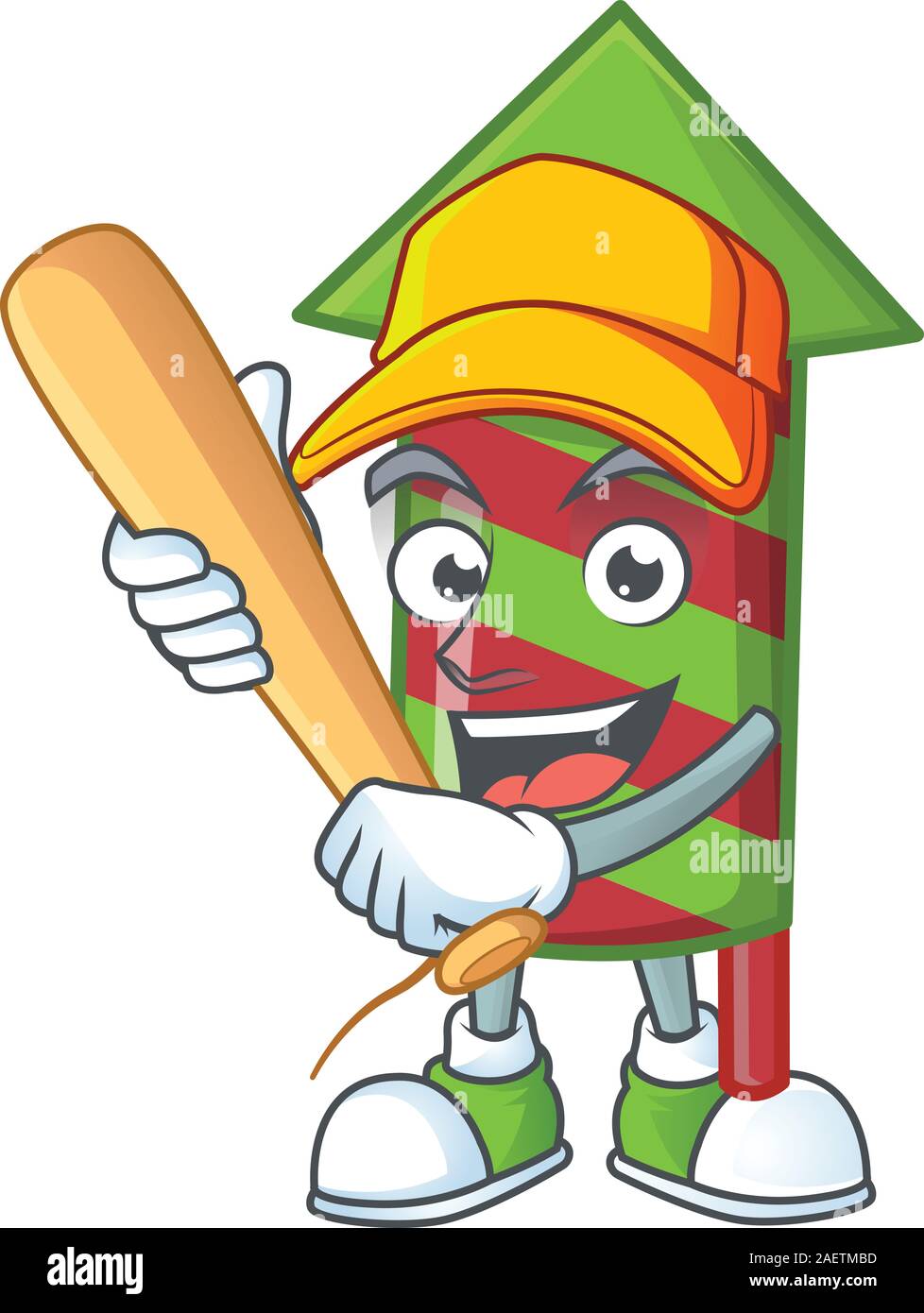 Cartoon firework rocket happy smiling hi-res stock photography and ...