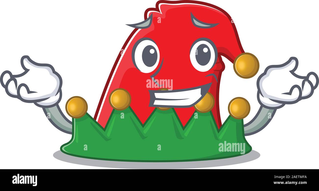 Super Cool Grinning elf hat mascot cartoon style Stock Vector Image ...
