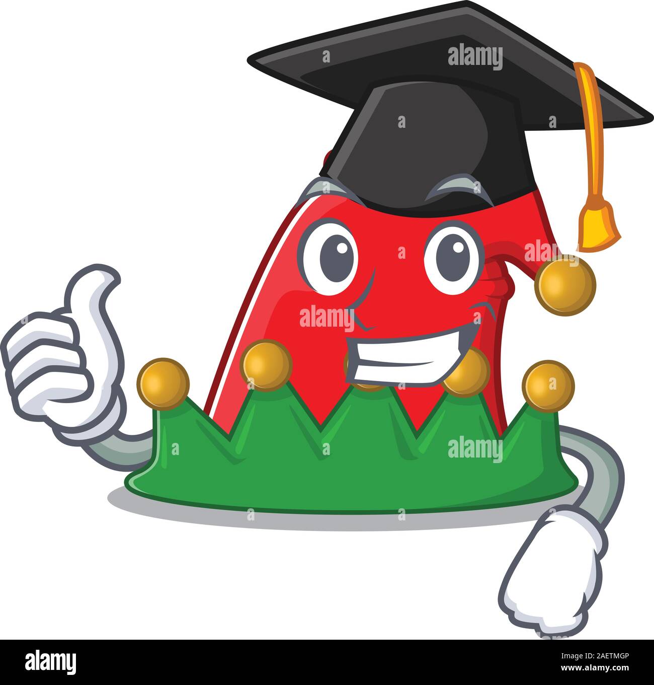 happy elf hat wearing a black Graduation hat Stock Vector Image & Art ...