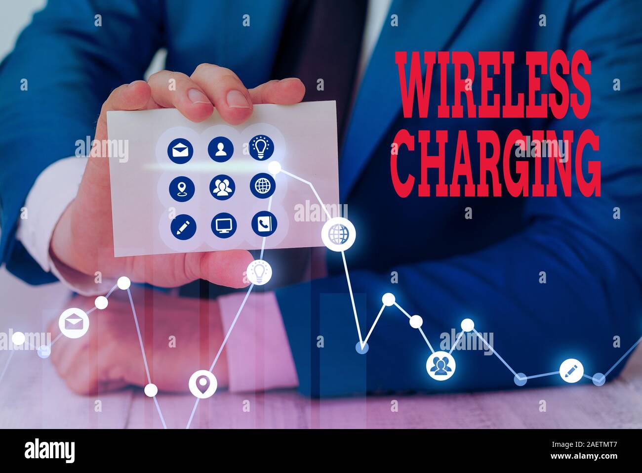 Conceptual hand writing showing Wireless Charging. Concept meaning ...