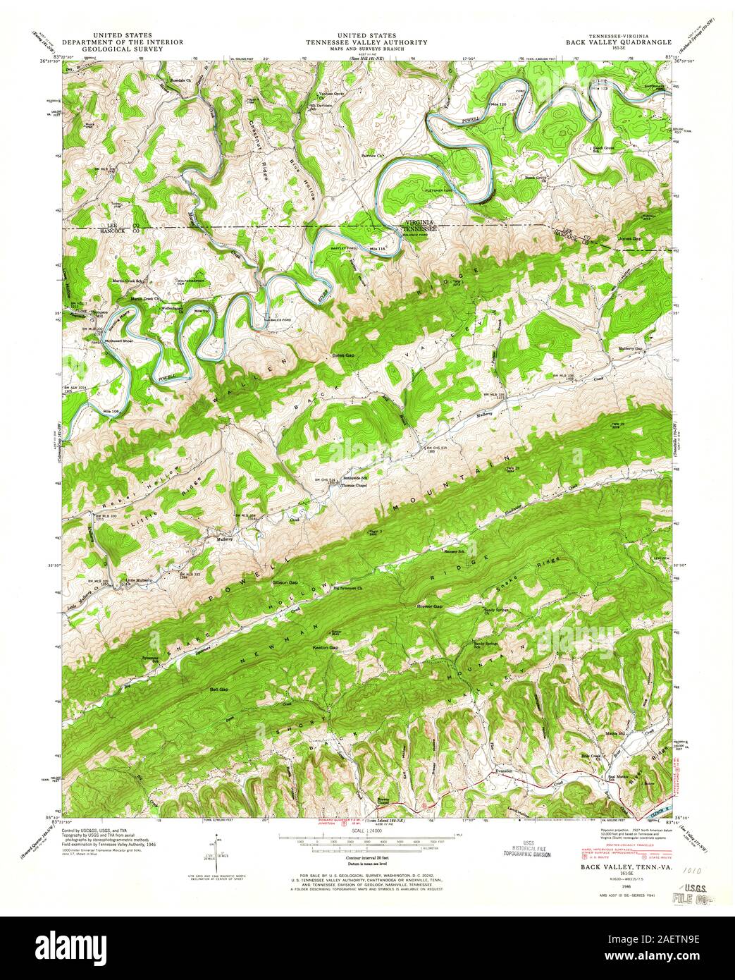 TN Back Valley 143642 1946 24000 Stock Photo - Alamy