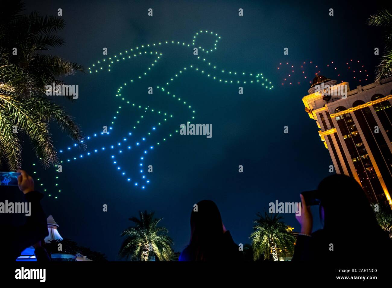 Galaxy Entertainment presented UAV (unmanned aerial vehicle) light show ...